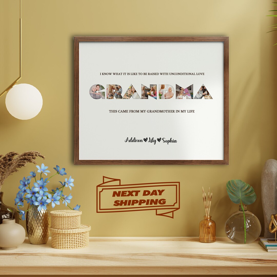 Grandma Photo Collage, Personalized Gift, Photo Collage for Grandma ...