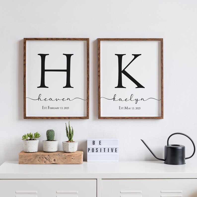 Personalized Name Sign, Custom Last Name Wall Art, Large Wall Art ...