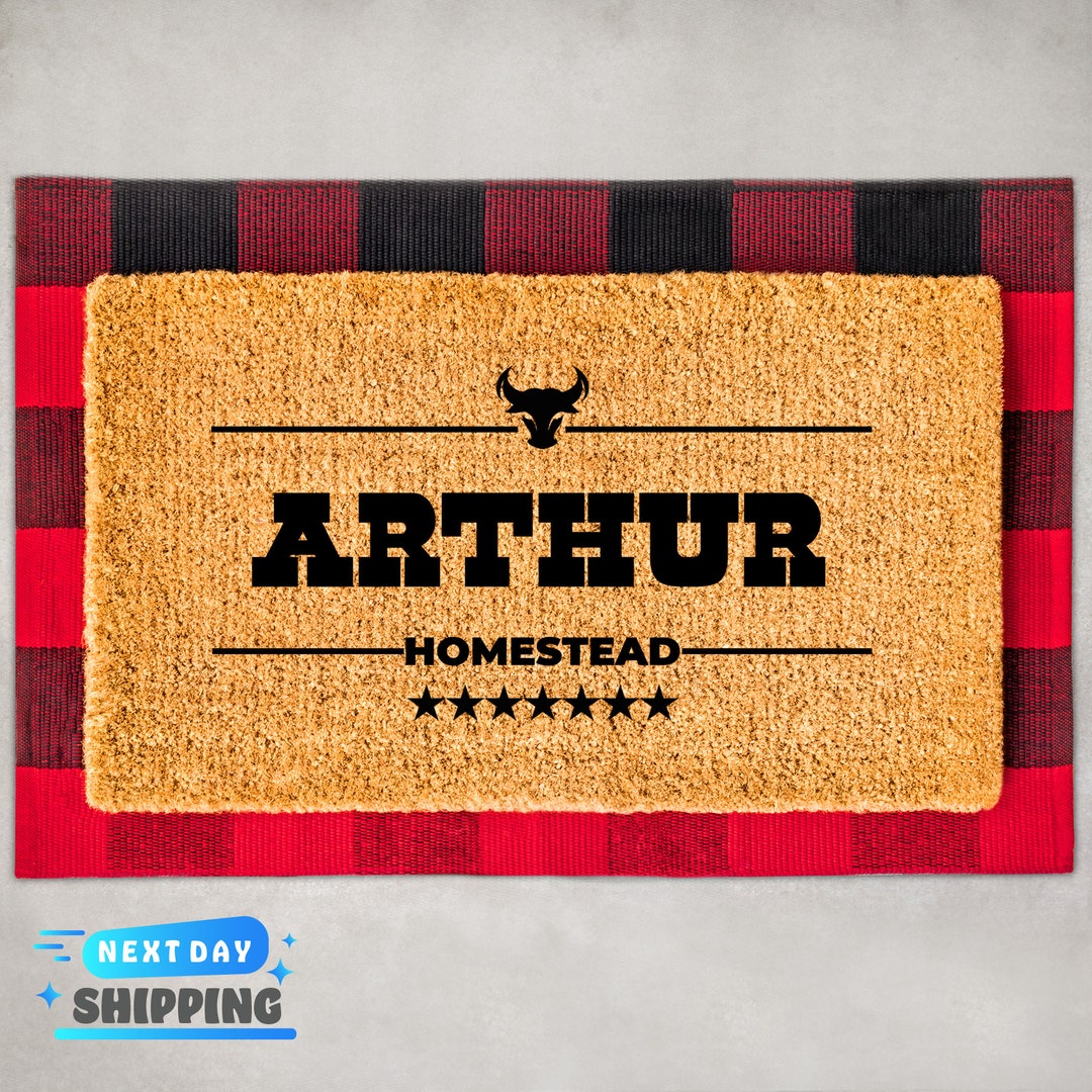 Western Style Welcome Mat, Modern Western Doormat, Modern Cowboy ...