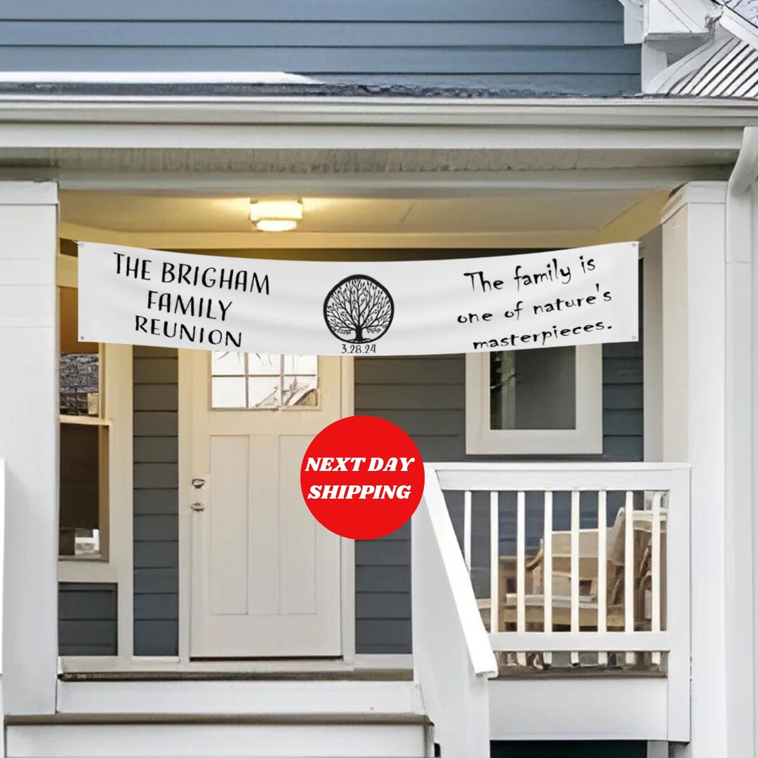 Family Reunion Banner, Personalized Family Tree Banner, Family Reunion ...