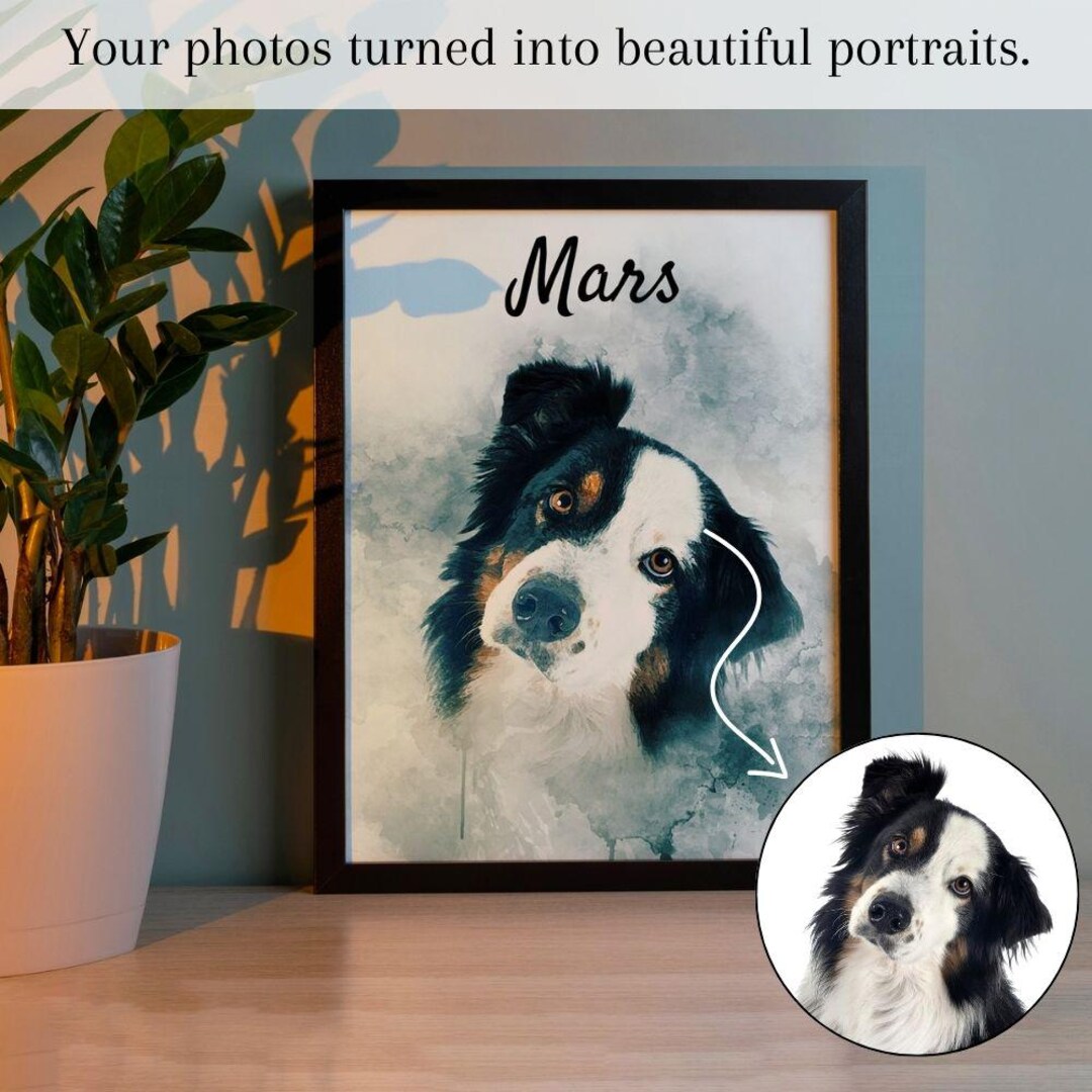 Custom Pet Portrait Watercolor, Dog Owner Gift, Watercolor Pet ...
