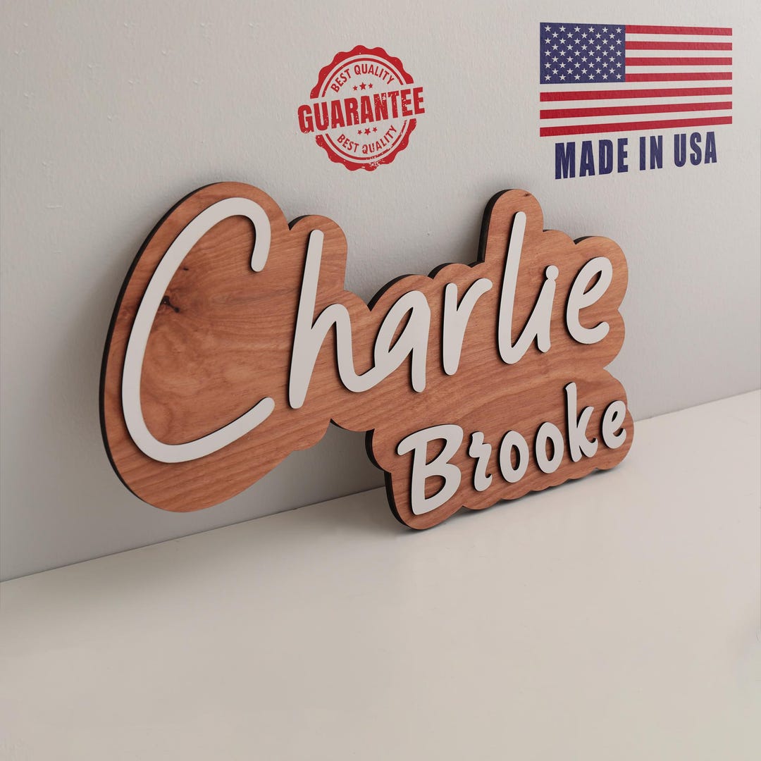 Custom Wood Name Wall Sign, Company Name Sign, Cut Out Sign, Wooden ...