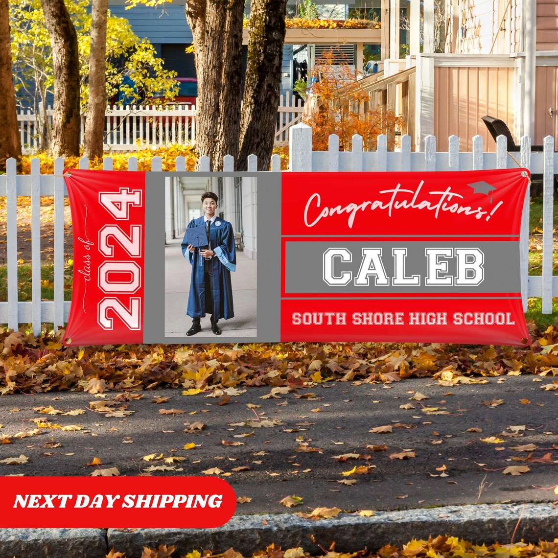 Personalized Graduation Banner W/ Photo, Graduation Announcement ...