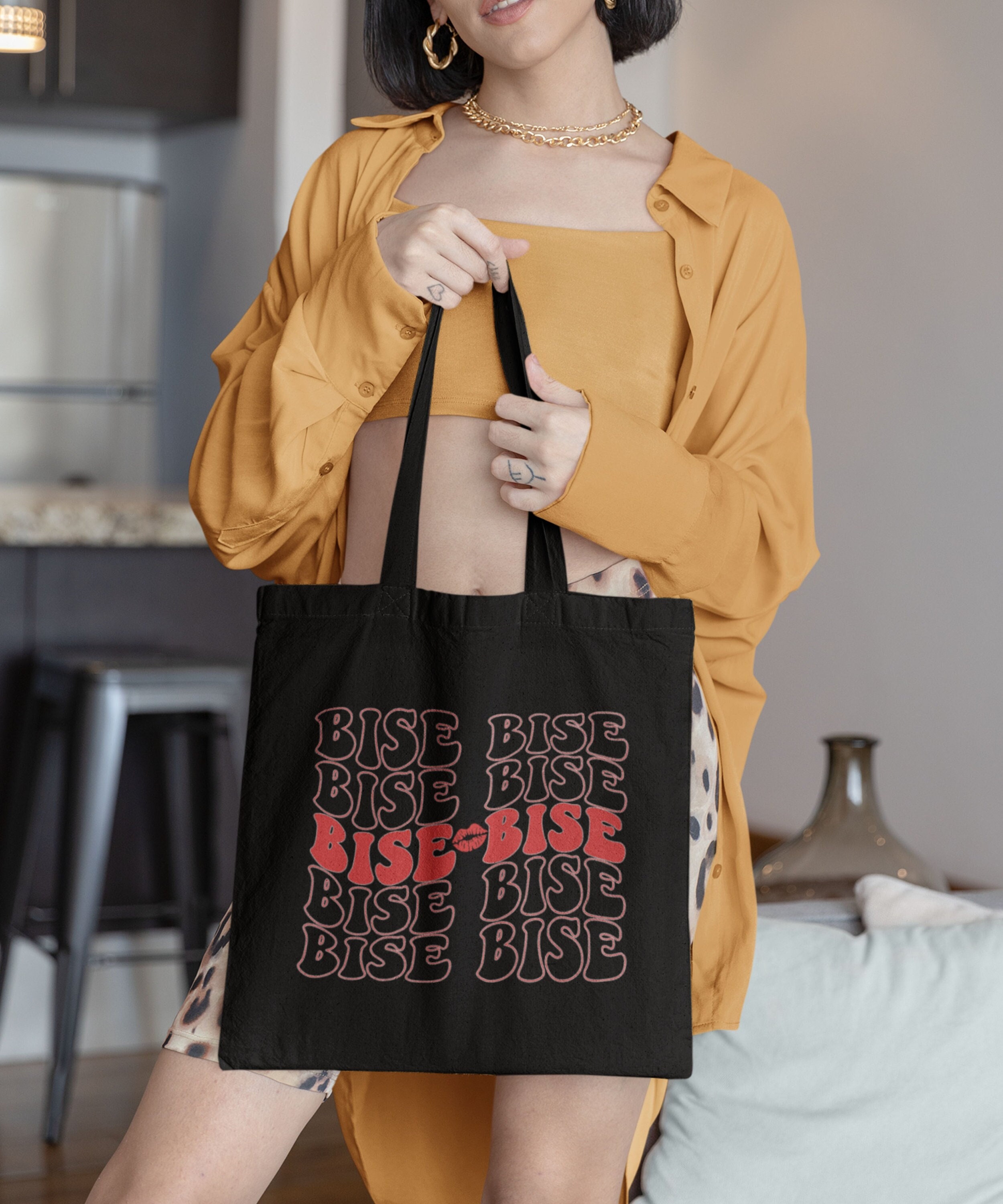 French Kiss Wear Our 'bise Bise' Tote Bag to Channel Your French Chic ...