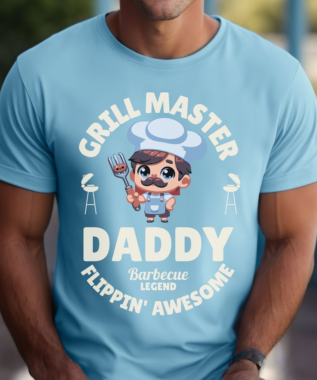 Grill Master Dad: Funny BBQ Father's Day Gift Shirt Barbecue Spatula ...