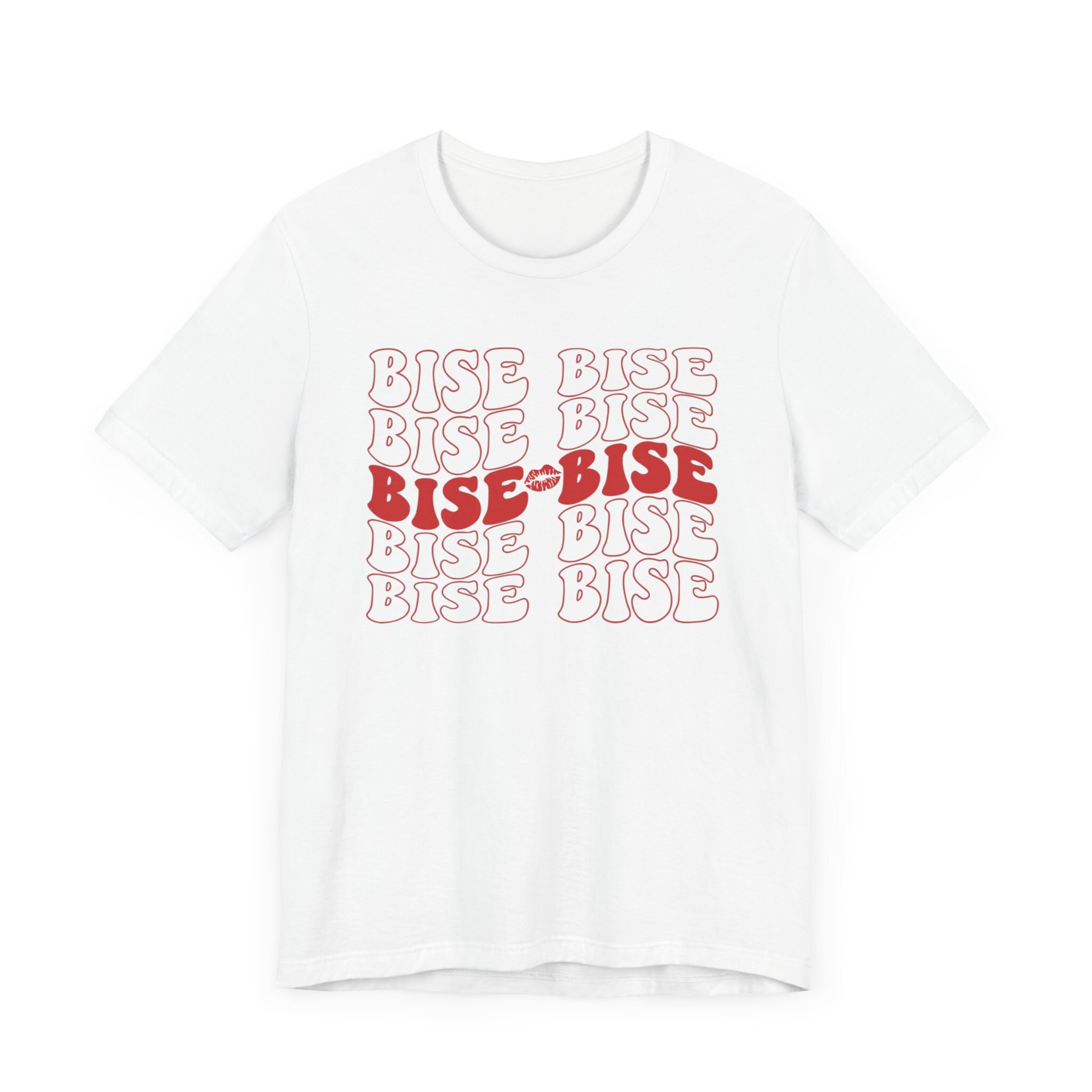 Bise Bise, kiss Kiss Women's T-shirt, French Saying in Retro Style ...