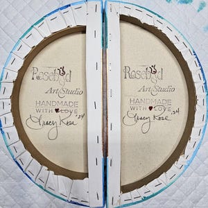 12 In. Round Canvas Acrylic Painting Wall Art for Home Decor Gift ...