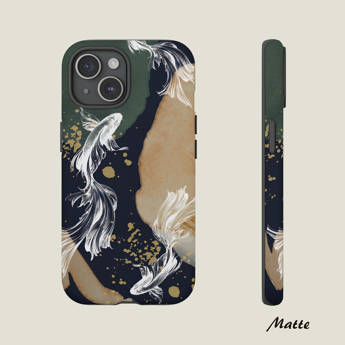 Japanese Aesthetic Tough iPhone Case Japanese Koi Fish Art Japanese ...