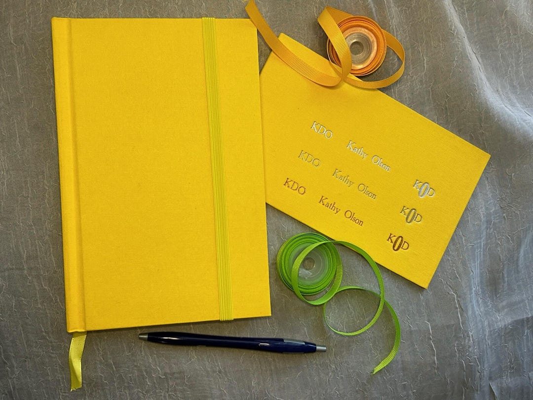 NOTERIOUS Bright Yellow Cloth Bound Notebook/journal – Free Foil Stamp ...