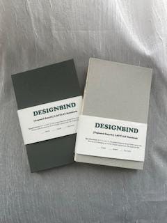 DESIGNBIND Layflat LINED PAGES Notebook. Exposed Smyth Sewn Binding. 20 ...