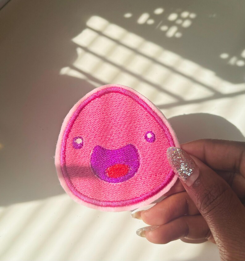 Cute Pink Slime Rancher Iron-on Patch | 4 X 4 Inch Embroidered Patch ...