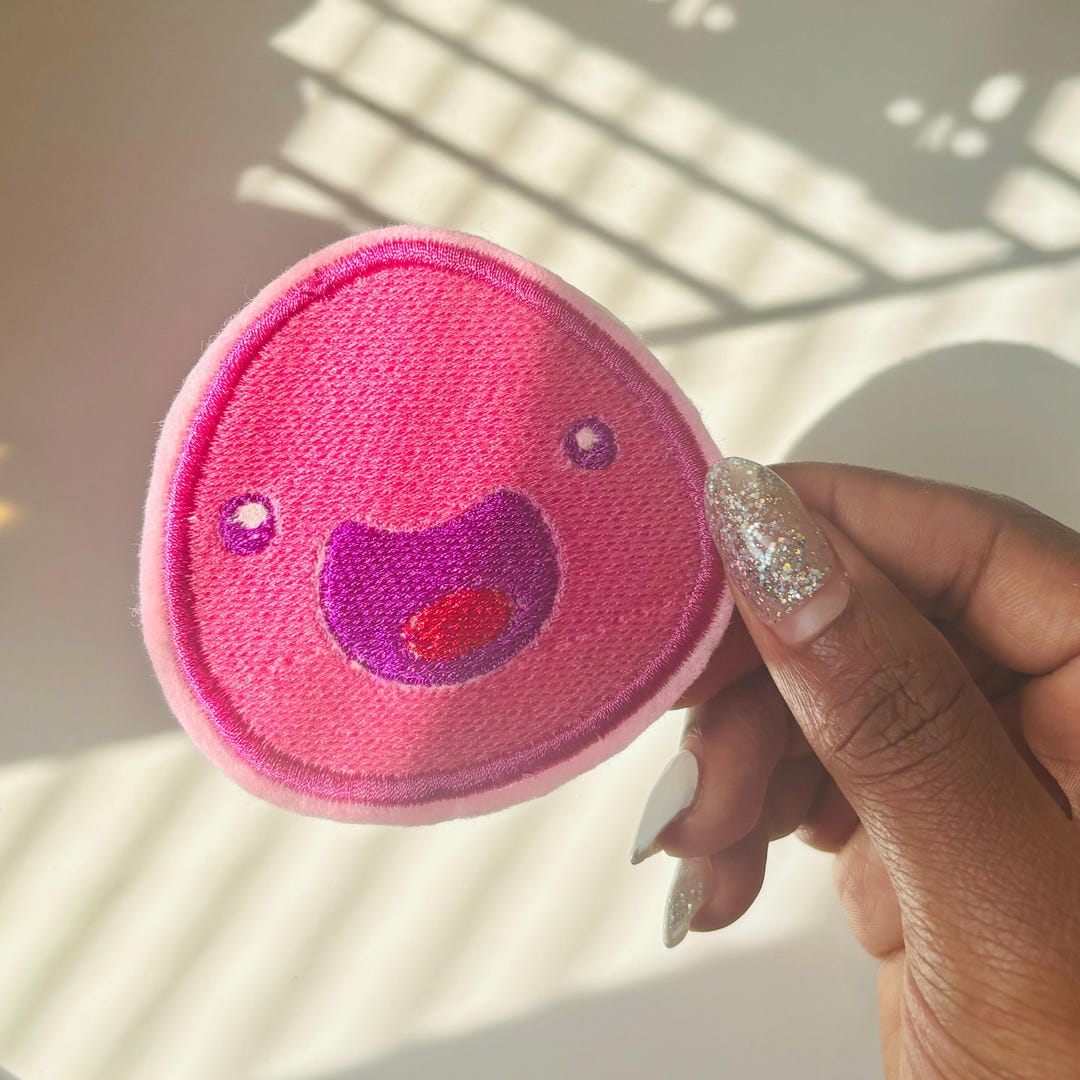 Cute Pink Slime Rancher Iron-on Patch | 4 X 4 Inch Embroidered Patch ...