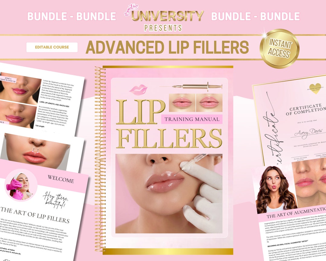Advanced Lip Fillers Training Manual, Lip Filler Tutors Course ...