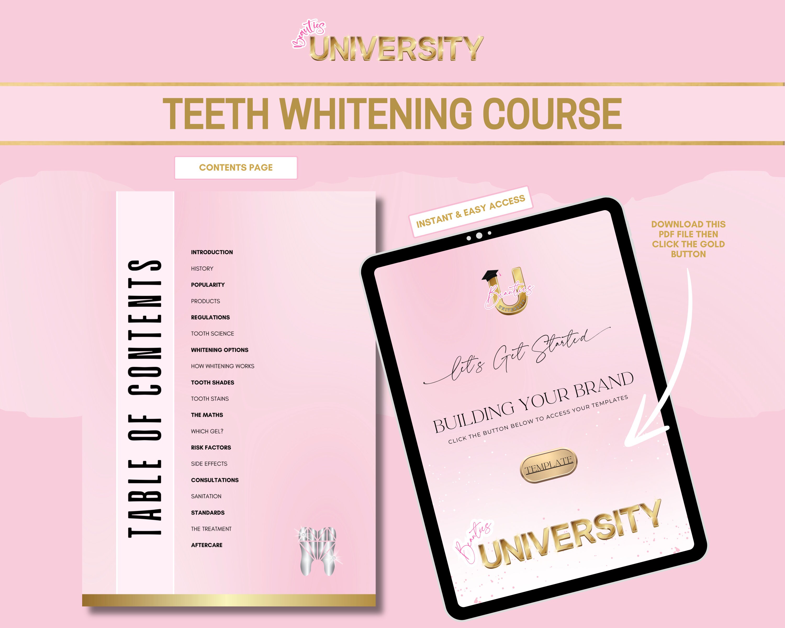 Teeth Whitening Training Manual, Certificate, Flyers, Teeth Whitening ...