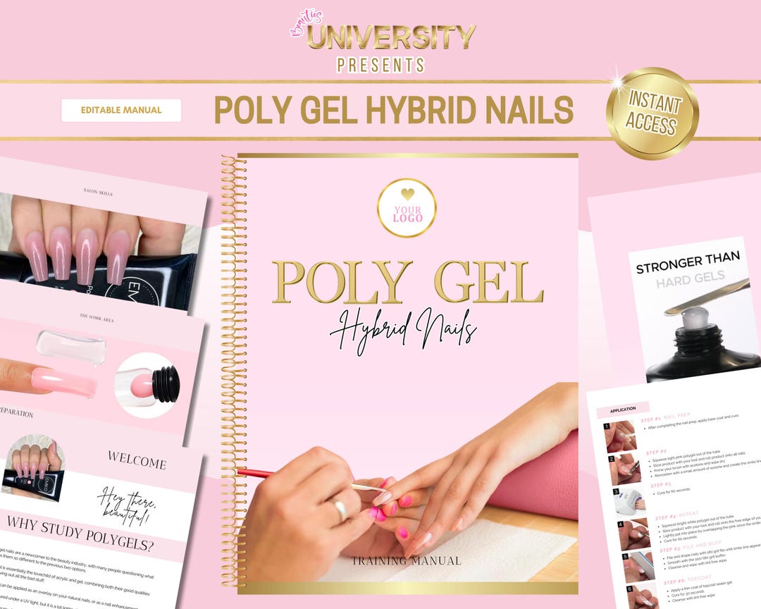 Poly Gel Hybrid Nails Training Manual, Polygel Guide, Certificate, Nails Course, Nail Technician ...