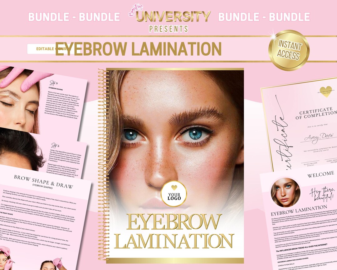 Eyebrow Lamination Training Course Bundle, Brow Lamination Training ...