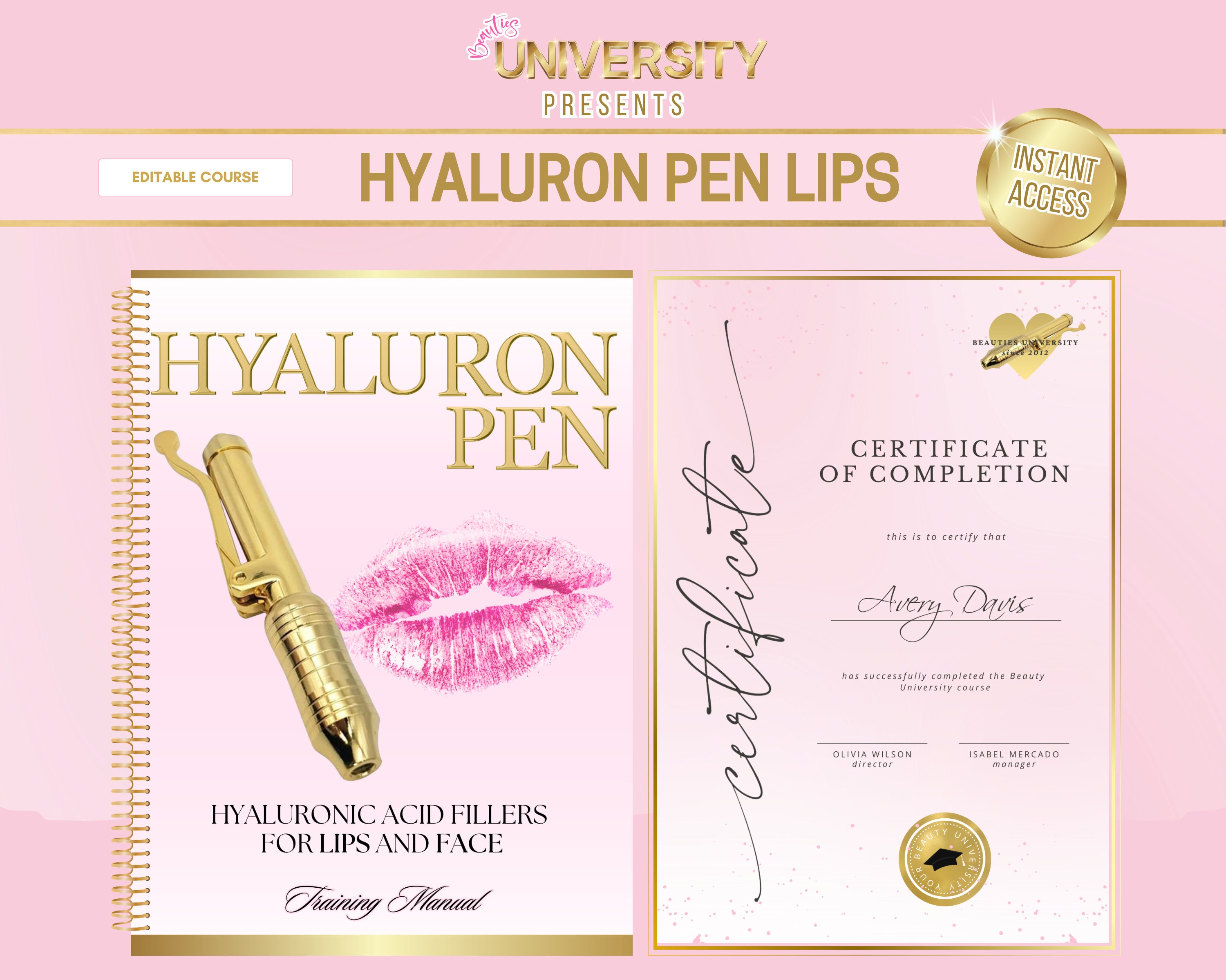 Hyaluron Pen Training Manual, Hyaluron Guide, Hyaluron Certificate, No ...