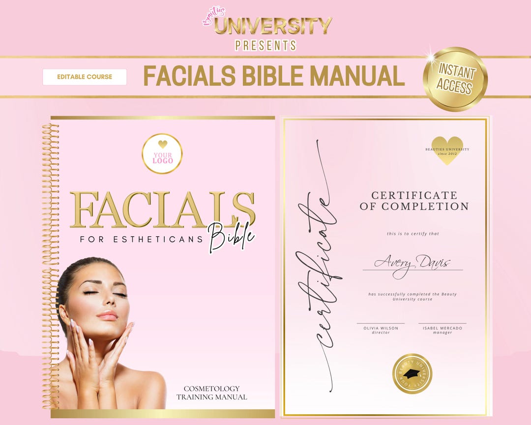 Facials Bible Training Manual, Student Estheticians, Tutor Training Guides for Cosmetology ...
