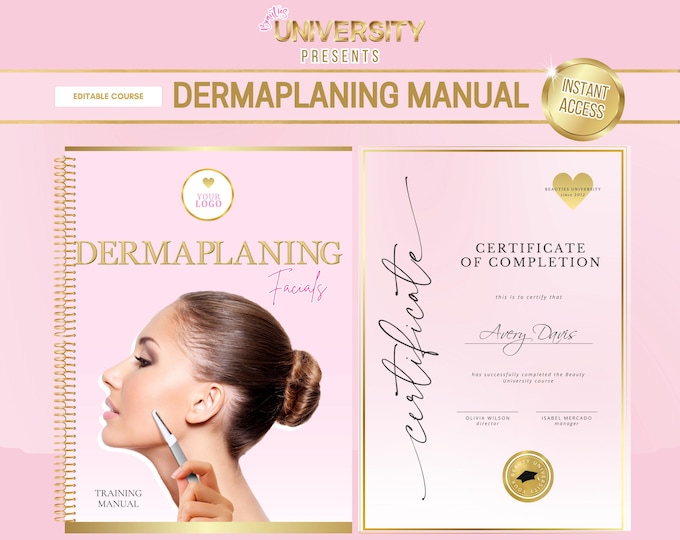 Dermaplaning Training Manual, Beauty School Educator Guide (canva Edit ...