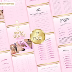 Microblading Patterns Student Practice Sheets, Strokes Patterns ...