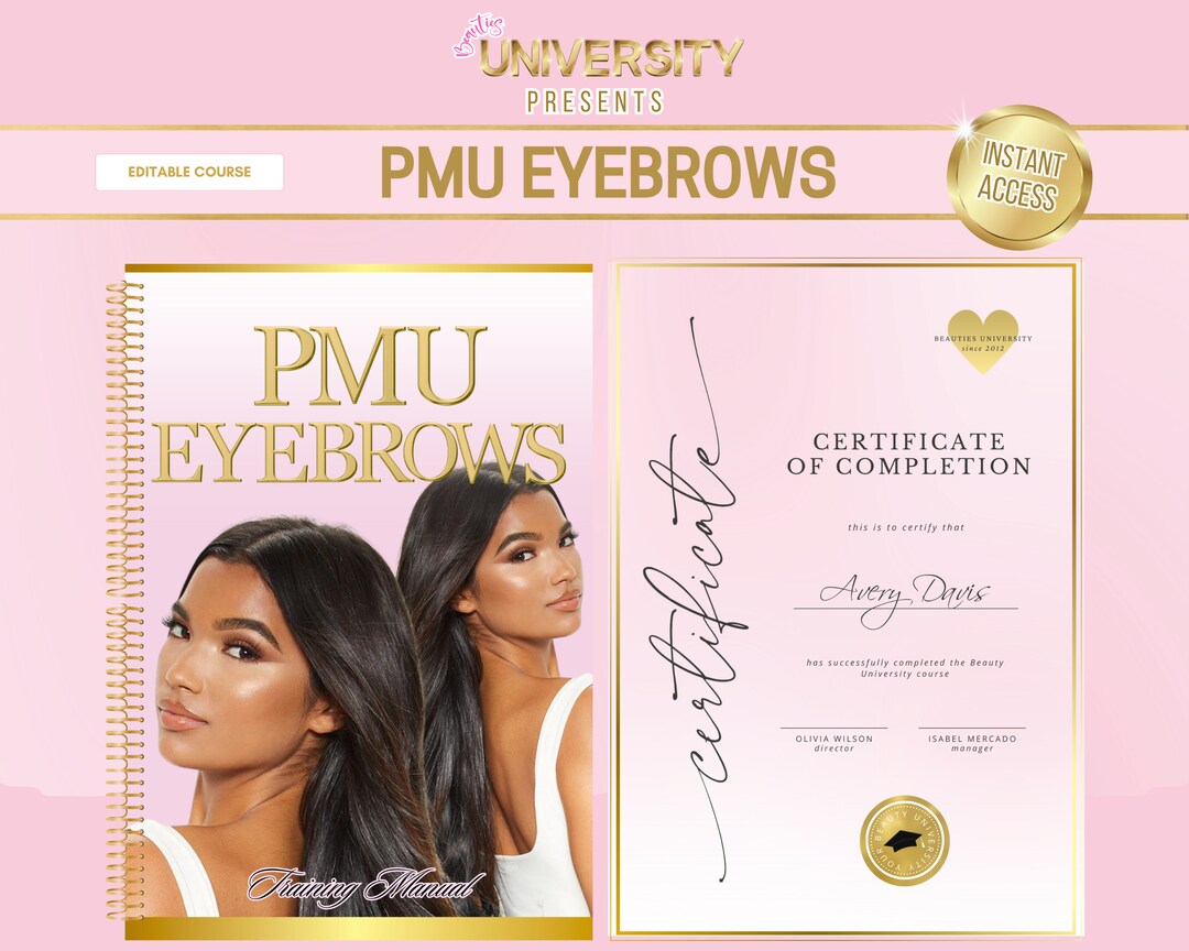PMU Brows Training Manual, Ombre Powdered, Microblading, Microshading ...