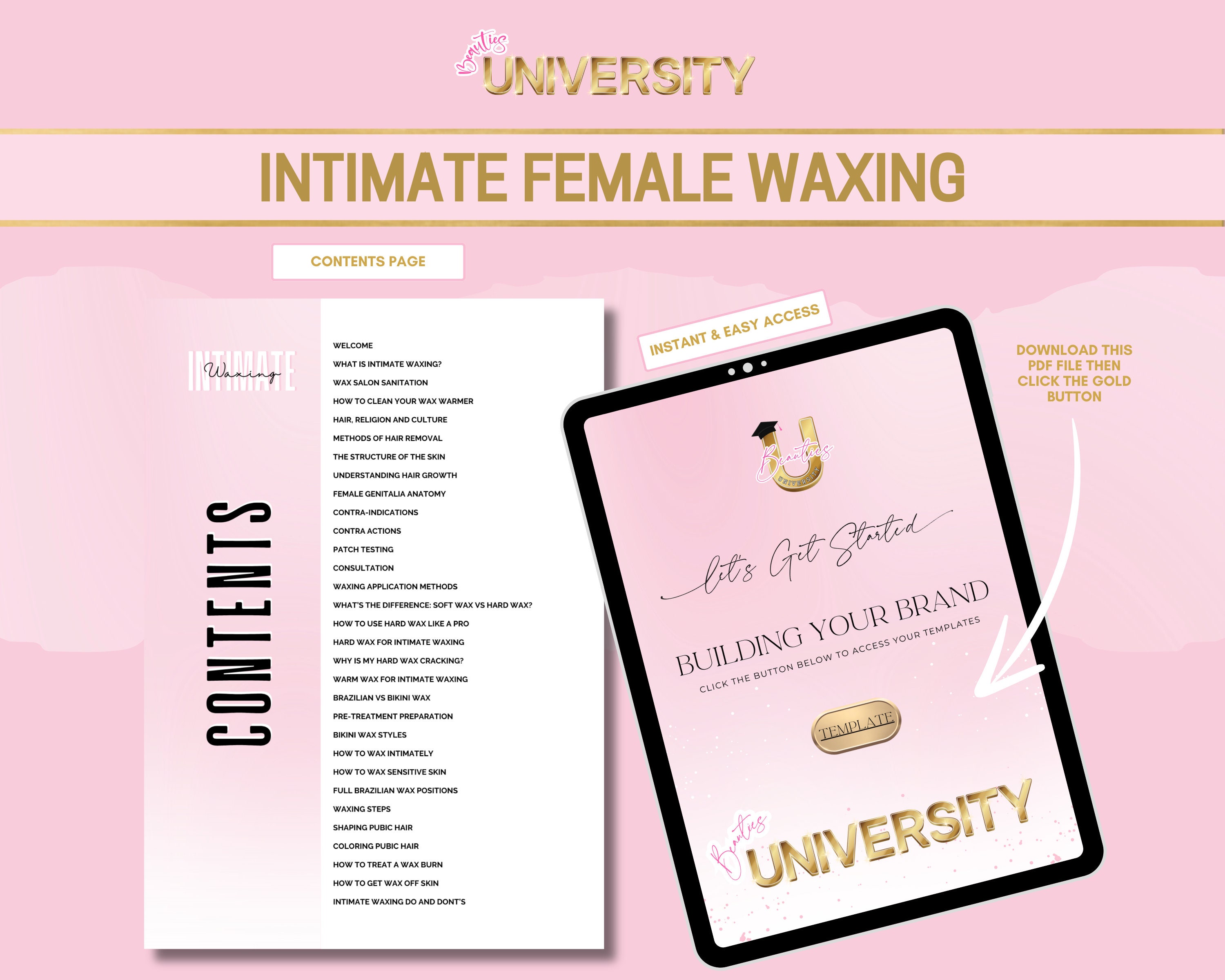 Bikini Waxing Manual, Intimate Wax Manual, Waxing Training Manual ...