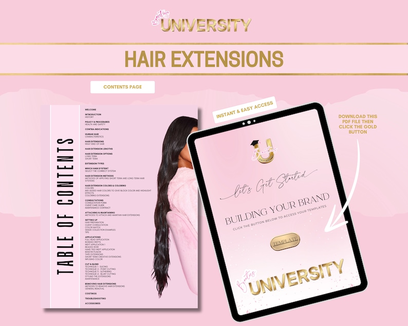 Hair Extensions Training Manual, Hair Extensions Guide, Hair Extensions ...