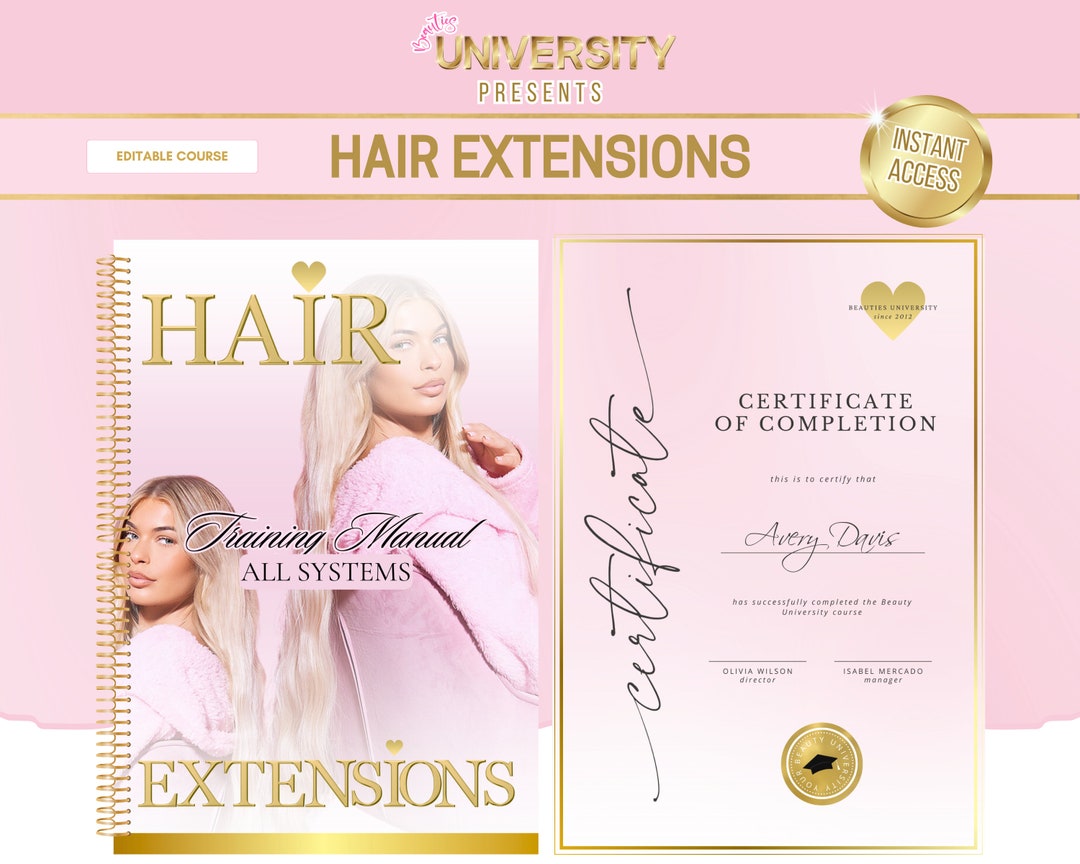 Hair Extensions Training Manual, Hair Extensions Guide, Hair Extensions ...