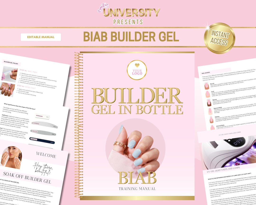 Builder Gel Training Manual, BIAB Nails Guide, Certificate, Nails Course, Nail Technician ...