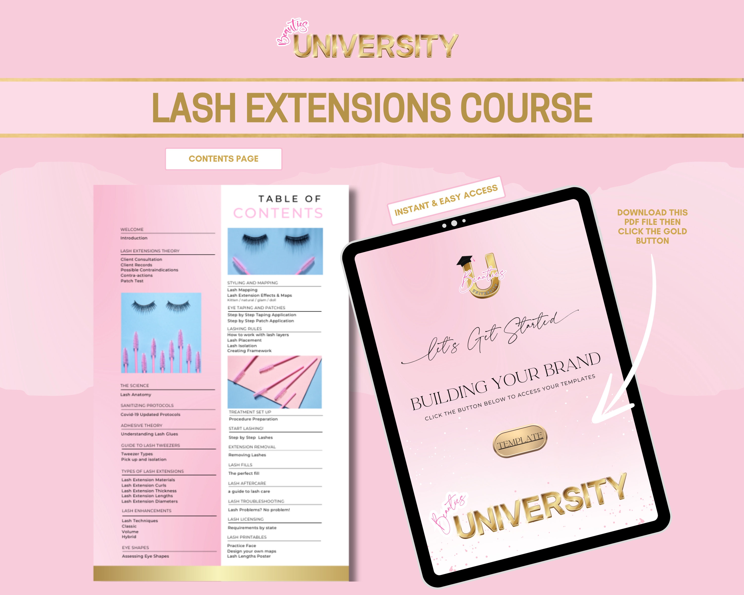 Editable Lash Training Manual, Lash Manual, Lash Certificate, Eyelash ...