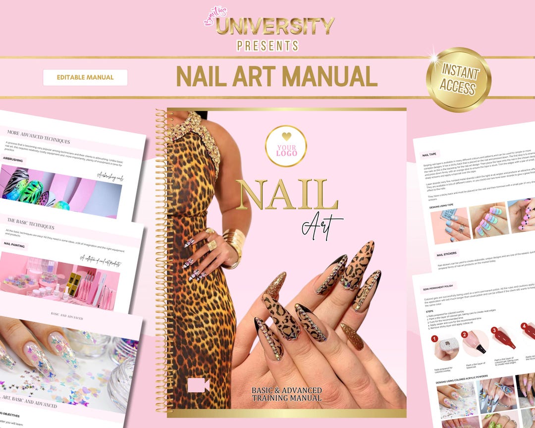 Nail Art Training Manual, Nail Artist Guide, Certificate, Nails Course ...