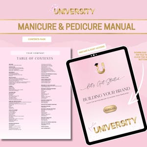 Manicure Pedicure Training Manual, Manicure Guide, Certificate, Nails Course, Nail Technician ...
