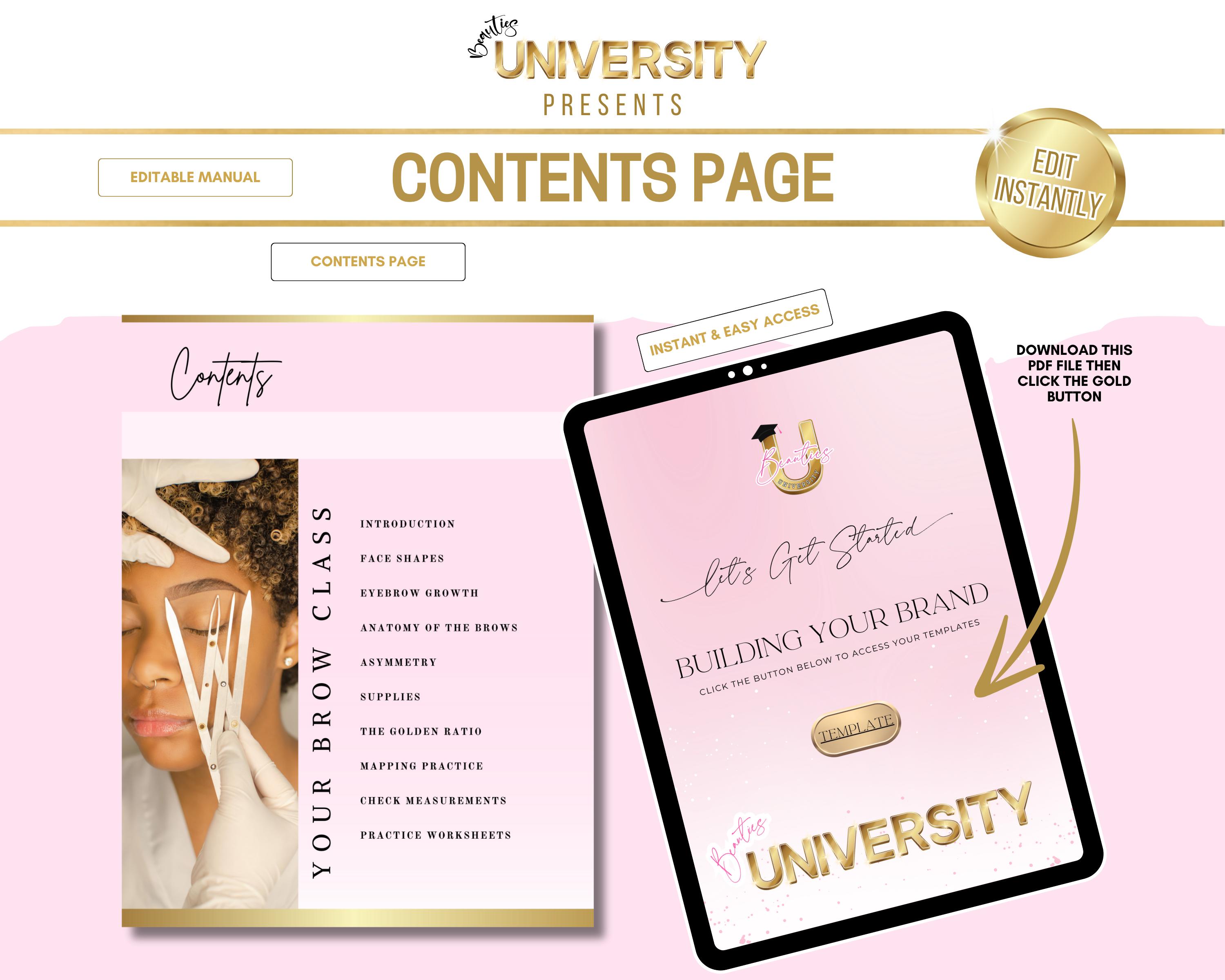 Brow Mapping Workbook, Eyebrow Mapping Guide, Practice Workbook, Student, Tutor, Edit in Canva ...