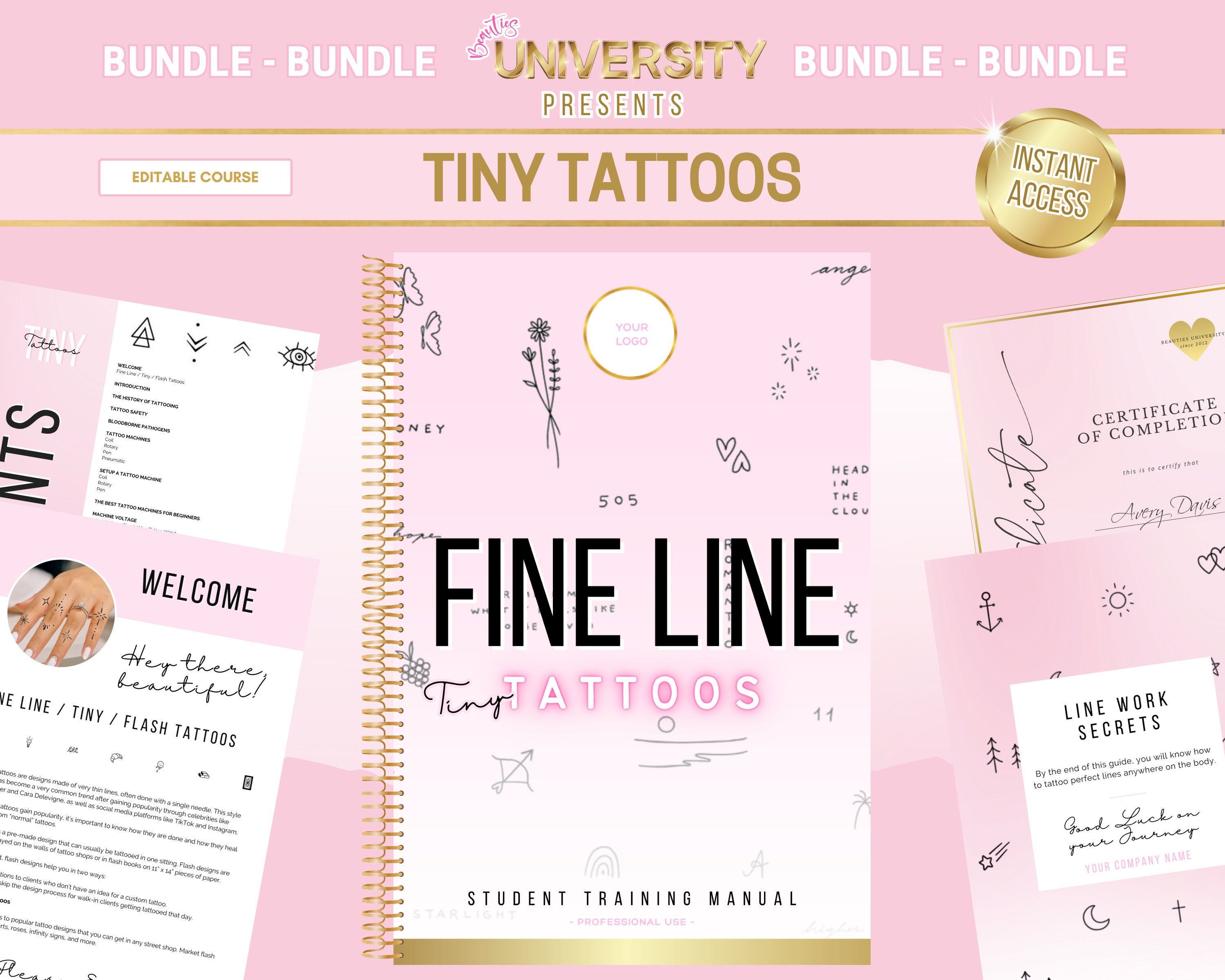 Tiny Tattoo Manual, Fine Line Tattoo Training, Tattoo Linework Course ...