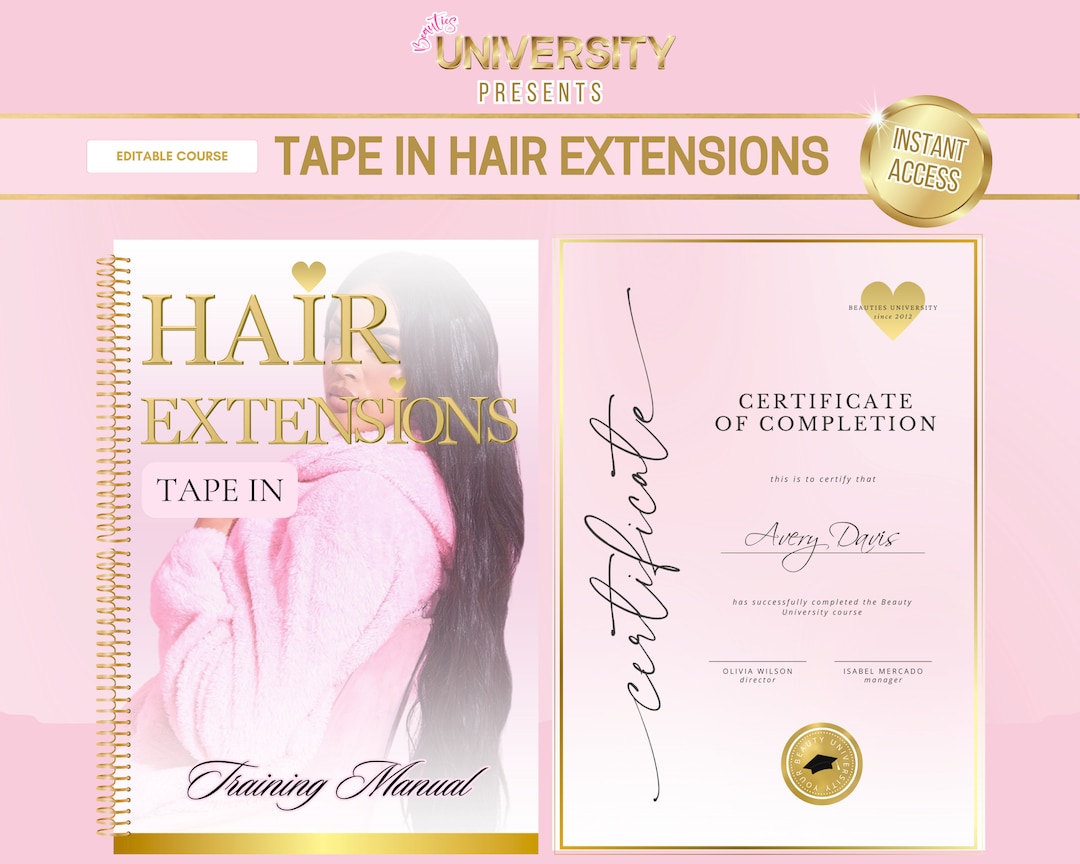 Tape in Hair Extensions Training Manual, Tape in Extensions Training ...
