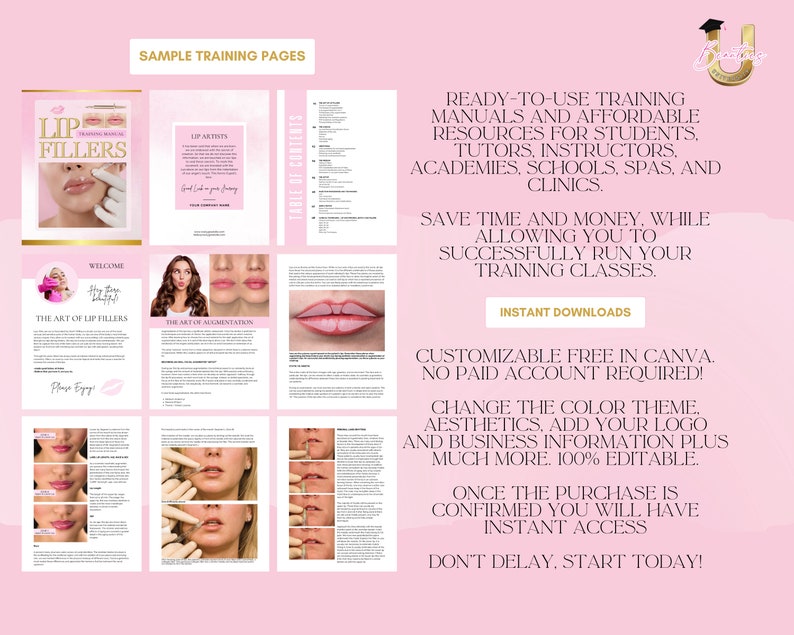 Lip Fillers Training Manual, Advanced Lip Filler Course, Certificate ...