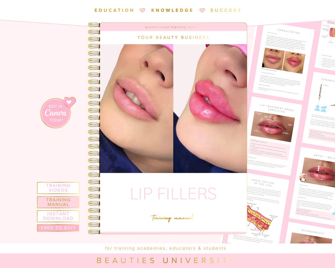 Lip Fillers Training Manual | Russian Lips, Needle & Cannula Injection ...
