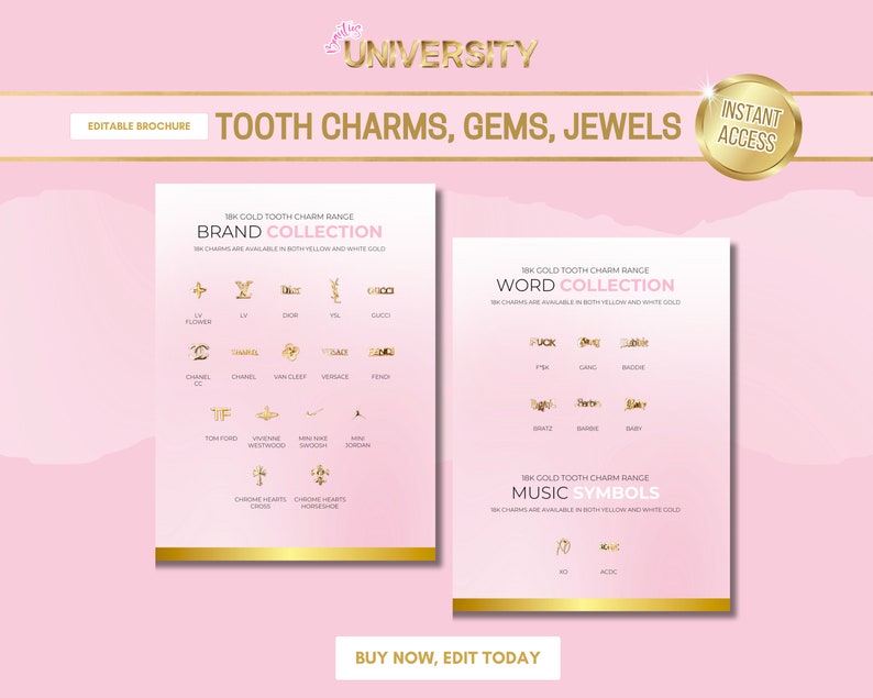 Tooth Gems Brochure, Tooth Gems Catalogue, Tooth Charms Catalog, Tooth ...