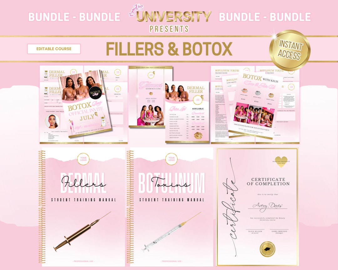 Aesthetic Injectables Training Manuals, Botulinum Toxins Training ...