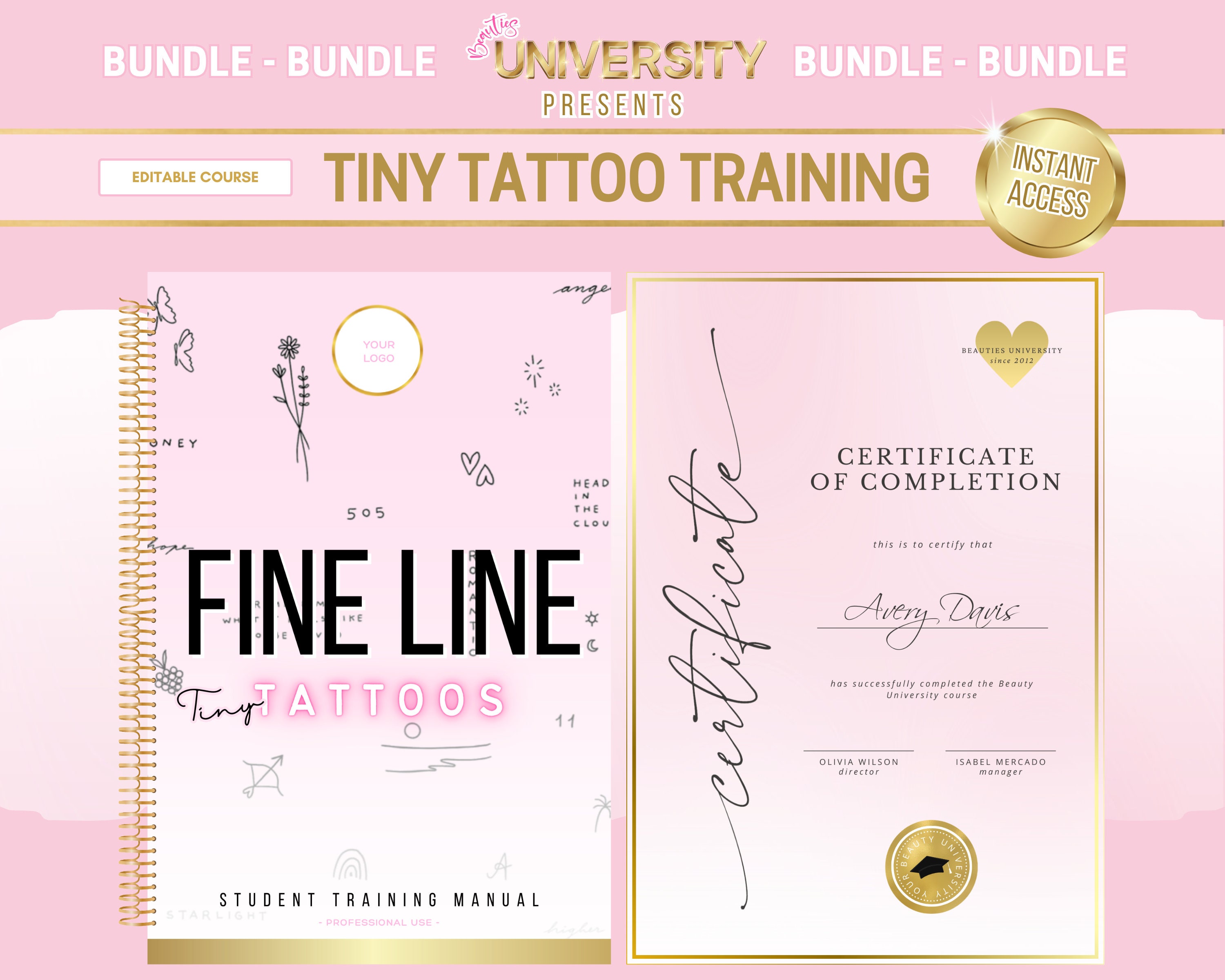 Tiny Tattoo Training Fine Line Training Beginners Fine Line Tattoo Business Kit Tiny Tattoos