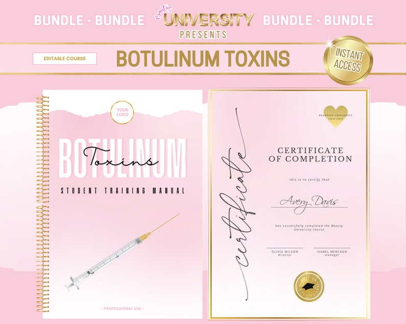 Botox Training Manual, Botox Certificate, Botox Flyers, Botulinum Toxin ...