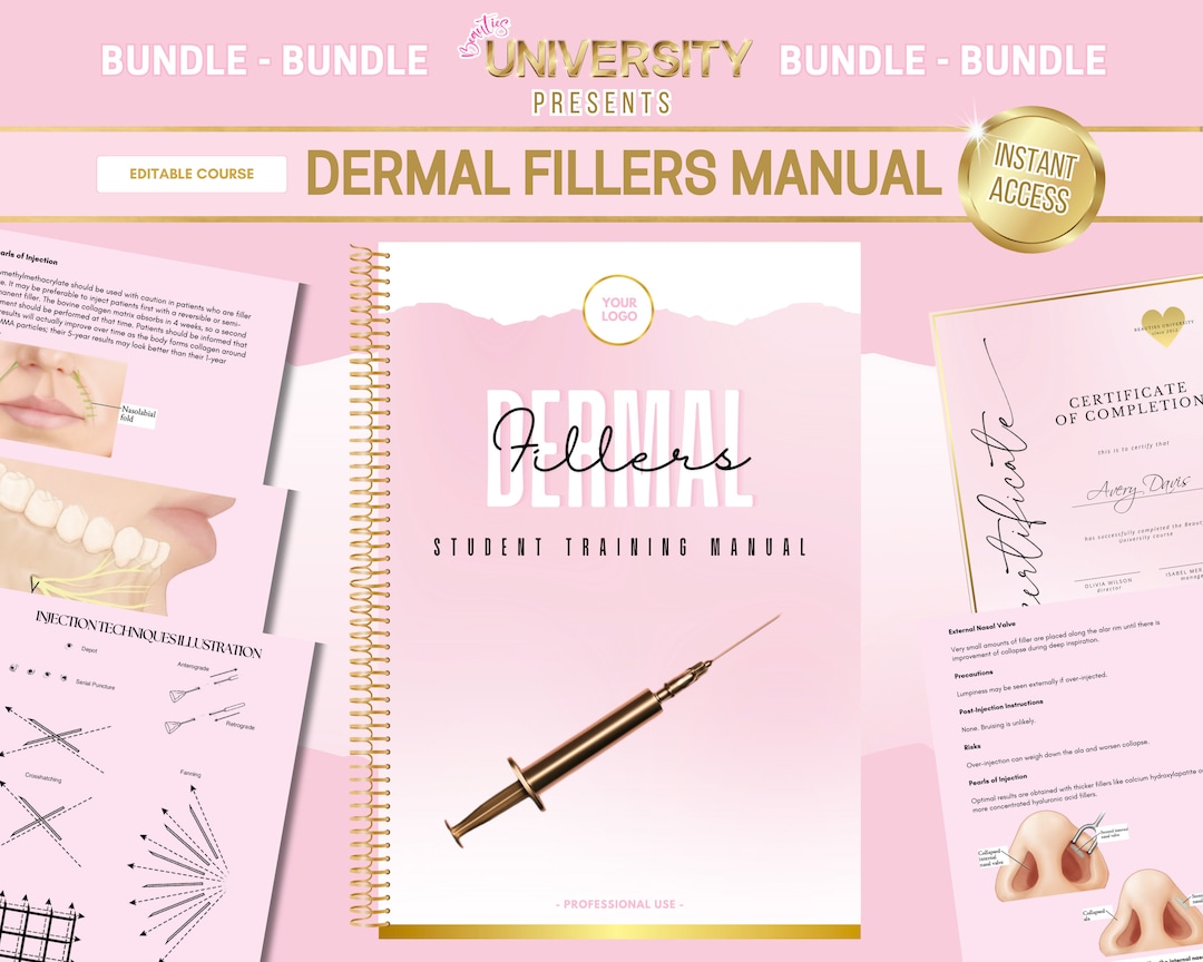 Dermal Fillers Manual, Fillers Training Manual, Dermal Filler Course ...