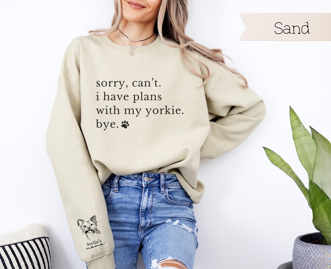 Personalized Yorkshire Terrier Sweatshirt, Custom Yorkie Mama Crewneck ...