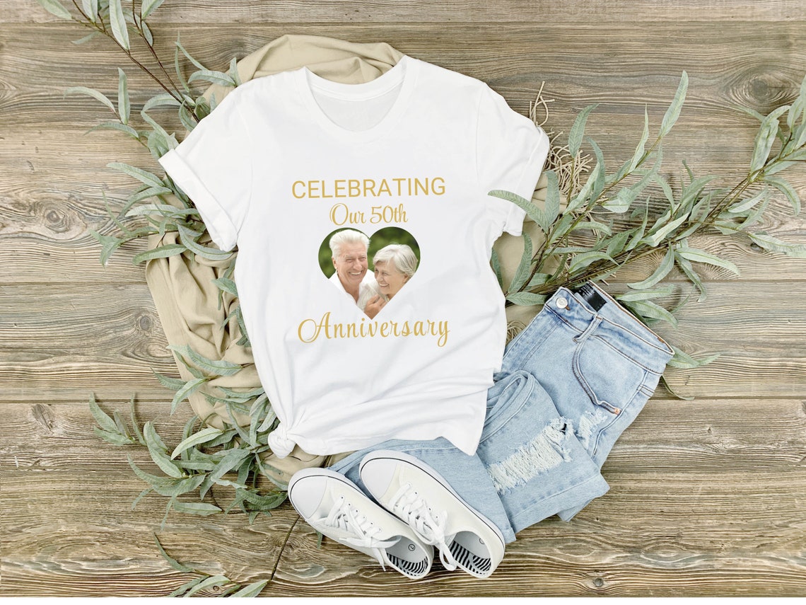 Custom Photo 50th Anniversary Shirt, Personalized Wedding Gift - Etsy