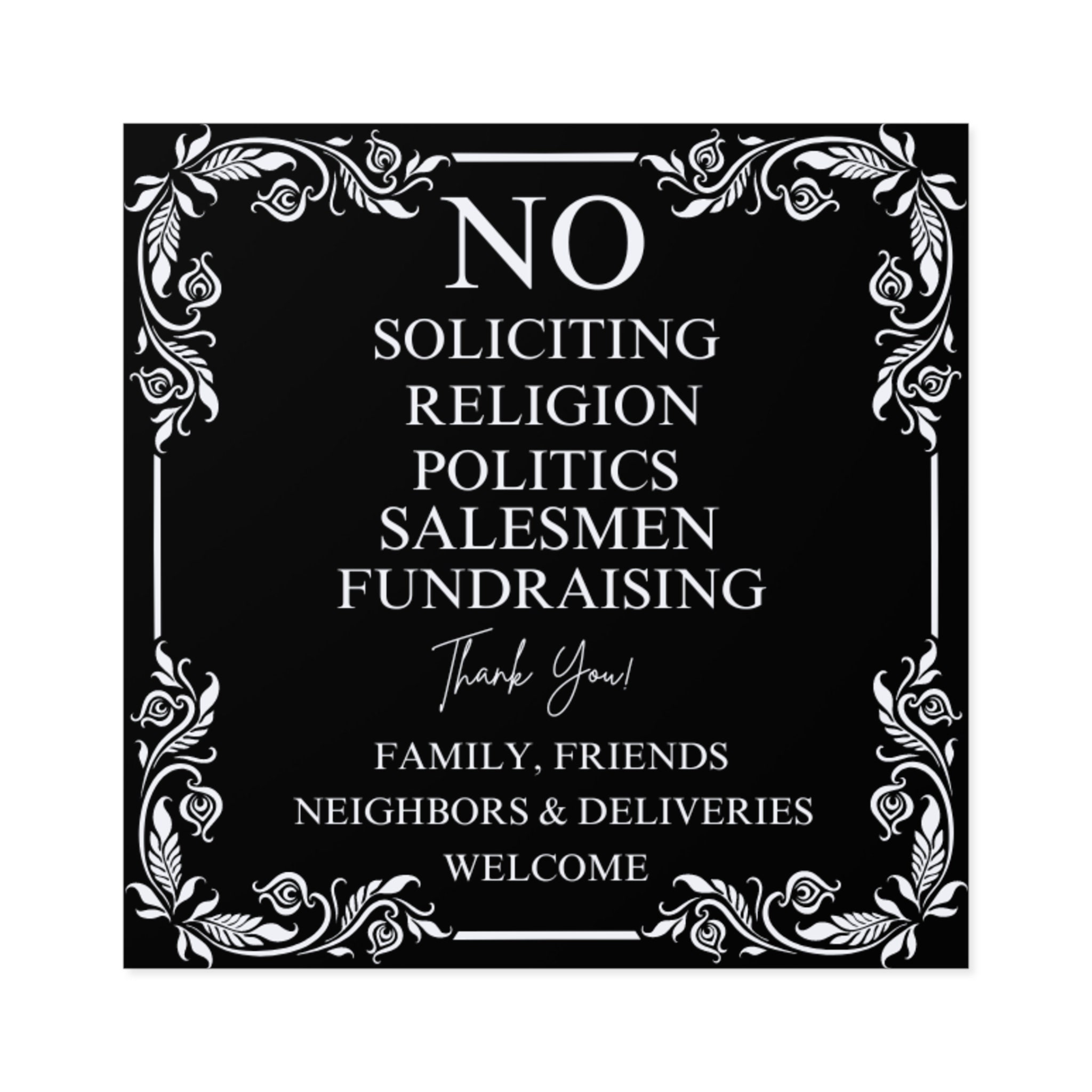 No Soliciting Sign for House Stickers, Do Not Ring Bell, Door Sign, Do ...