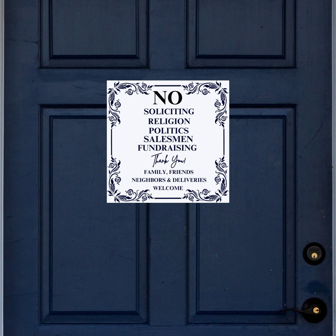 No Soliciting Sign for House Magnets, Do Not Ring Bell, Door Sign, Do ...