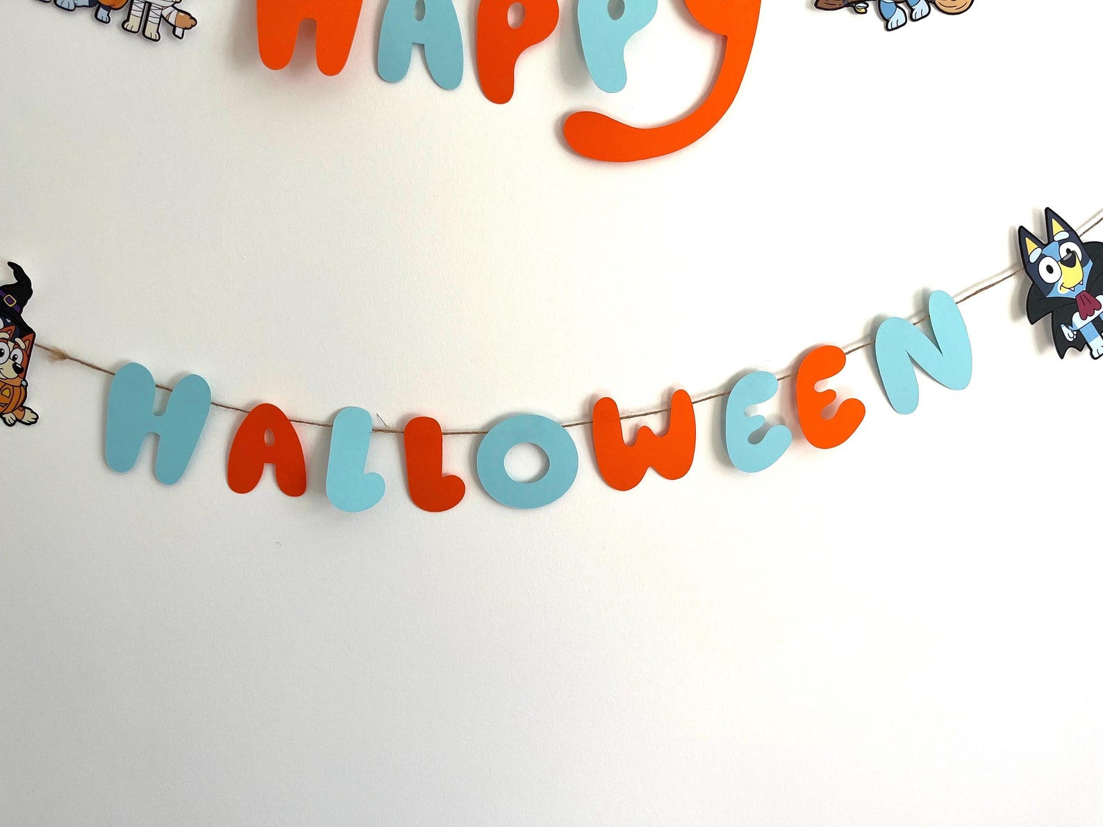 Bluey Inspired Halloween Bunting Banner Decoration - Etsy