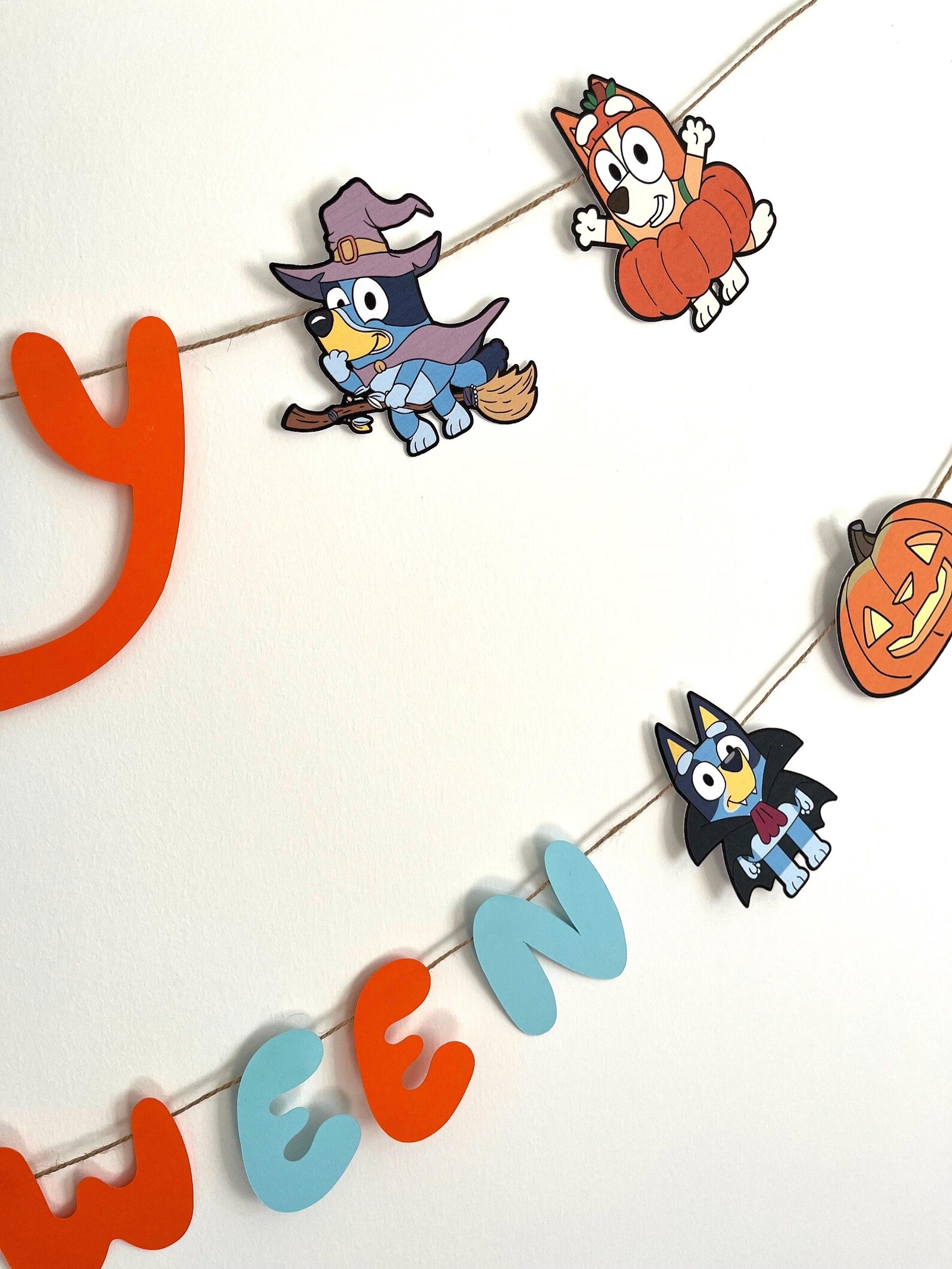 Bluey Inspired Halloween Bunting Banner Decoration - Etsy