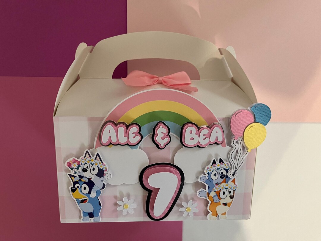 Bluey Gable Box Party Box Personalised - Etsy