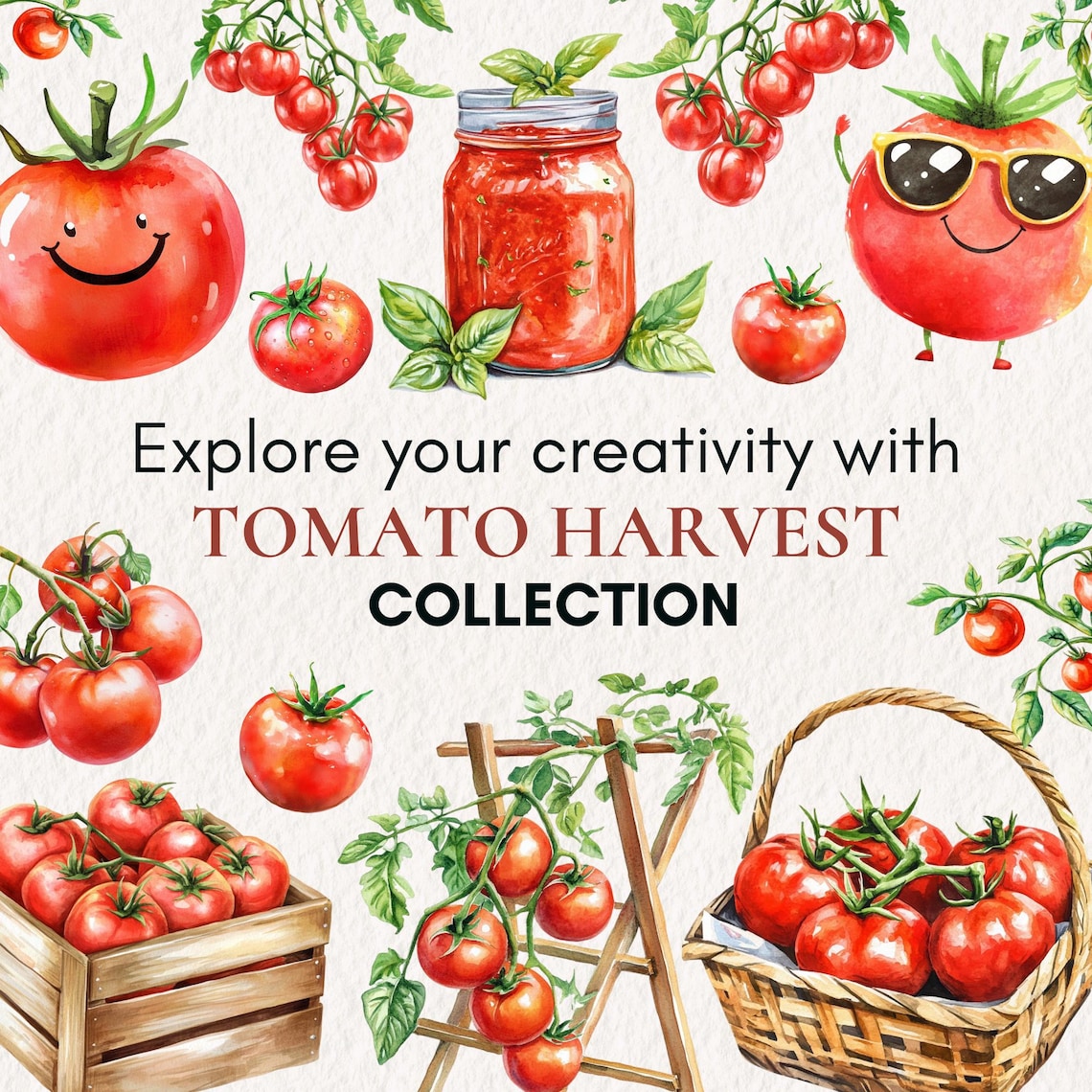 Watercolor Tomato Clipart, Tomato Clipart PNG, Transparent Background ...
